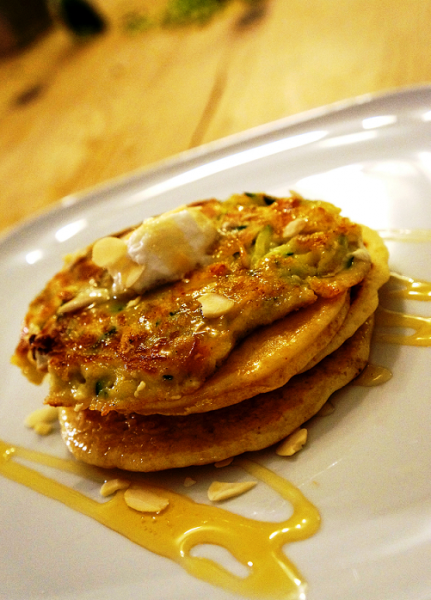 Zucchini Pancakes - Greek inspired Courgette and Feta Pancakes | TheoCooks